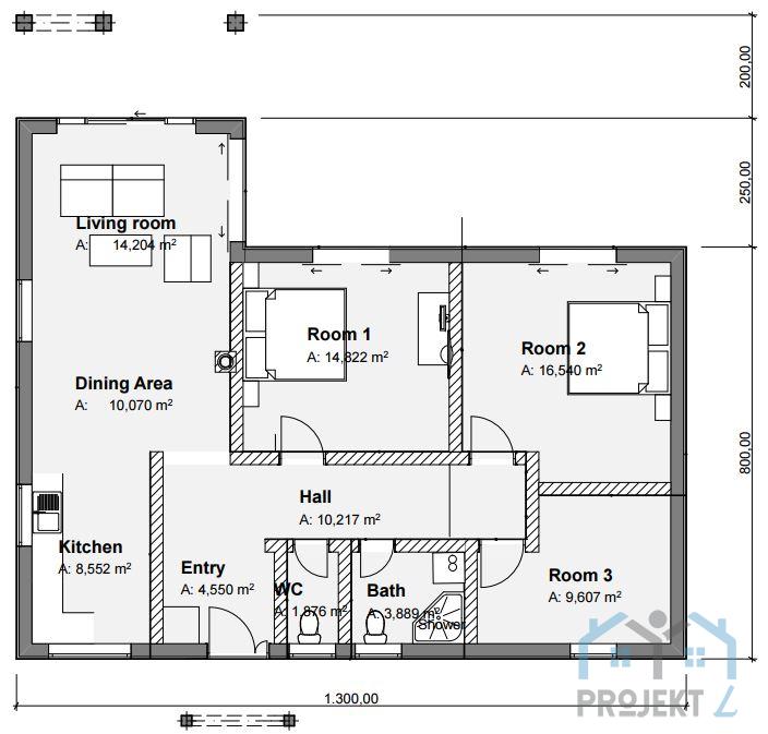 Tipski projekt kuce 120151 | Projekt L | Projektiranje | Tipski projekti
